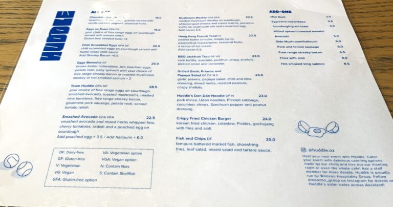 Family Friendly Huddle Cafe | St John’s | Auckland for Kids
